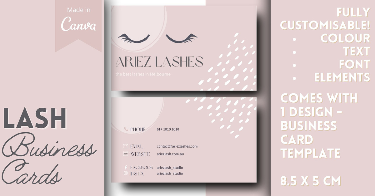 Digital Lash Business Card Templates – MasterBundles