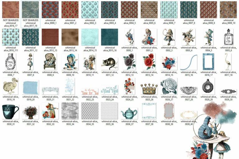 Whimsical Wonderland Alice In Wonderland Tea Party Graphics – MasterBundles