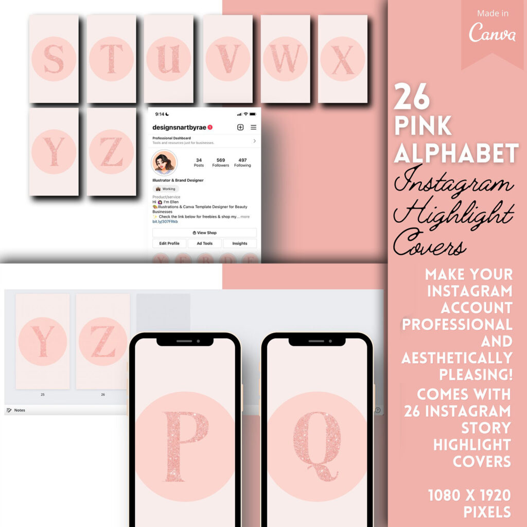 Alphabet Galaxy Instagram Highlights – MasterBundles