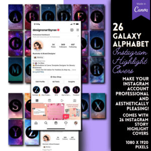 Alphabet Galaxy Instagram Highlights – MasterBundles