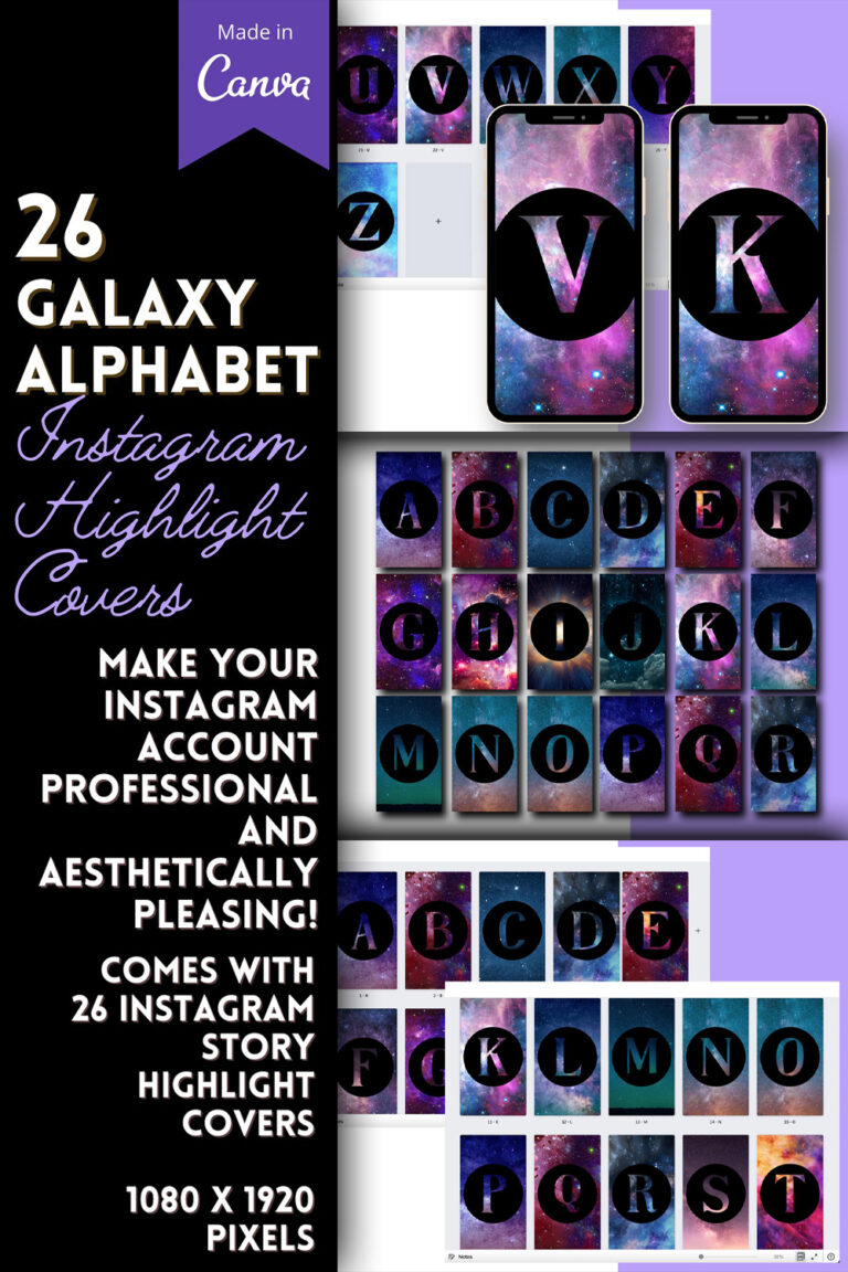 Alphabet Galaxy Instagram Highlights – MasterBundles