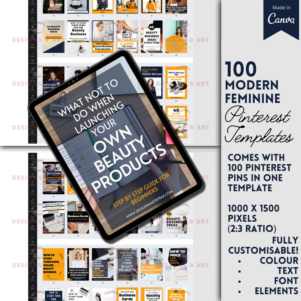 100 Modern Pinterest Templates – MasterBundles