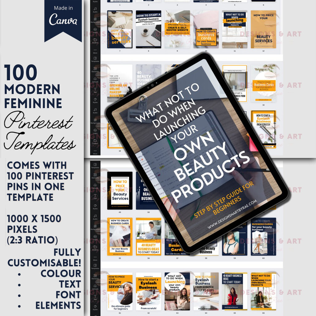 100 Modern Pinterest Templates – MasterBundles