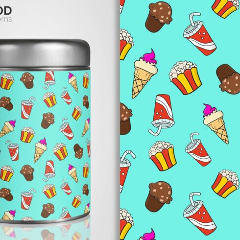 Fast Food Seamless Patterns | Master Bundles