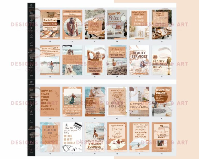 100 Neutral Boho Pinterest Templates – MasterBundles