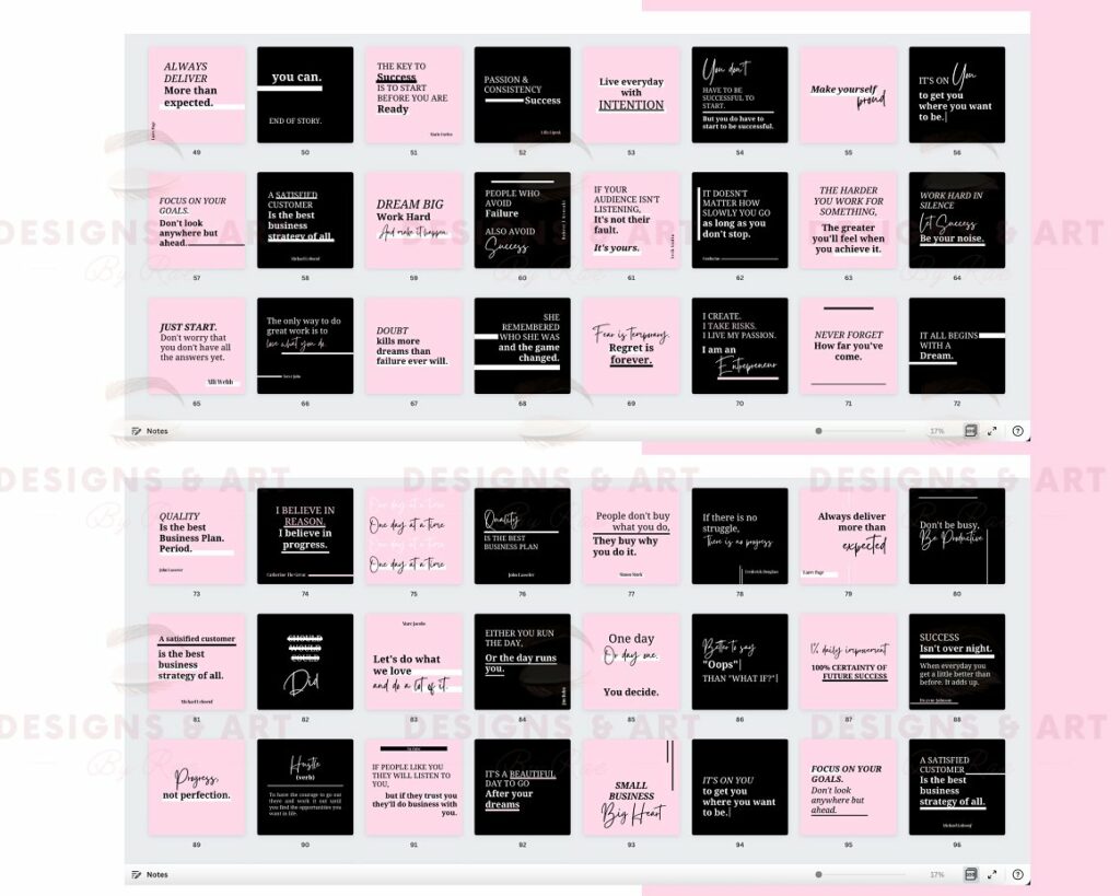 100 Pink And Black IG Post Quotes – MasterBundles