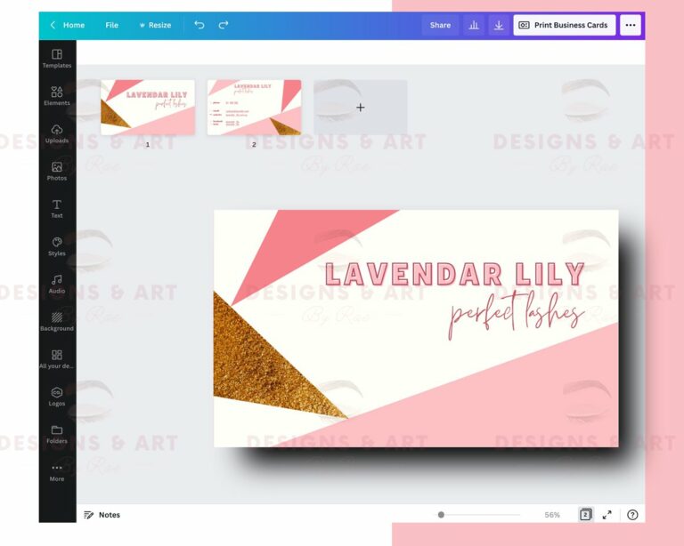 Pink Business Card Templates – MasterBundles