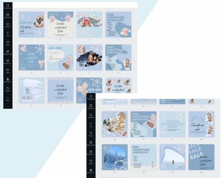 Winter Wonderland IG Post Templates – MasterBundles