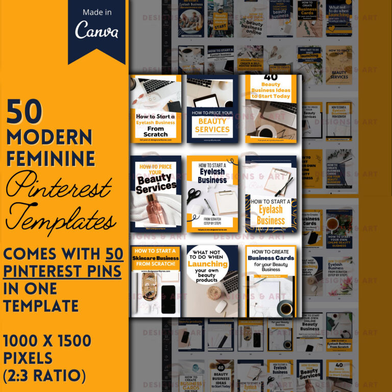 50 Modern Pinterest Templates – MasterBundles