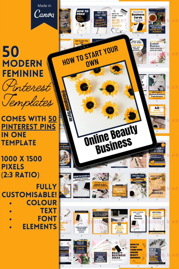 50 Modern Pinterest Templates – MasterBundles