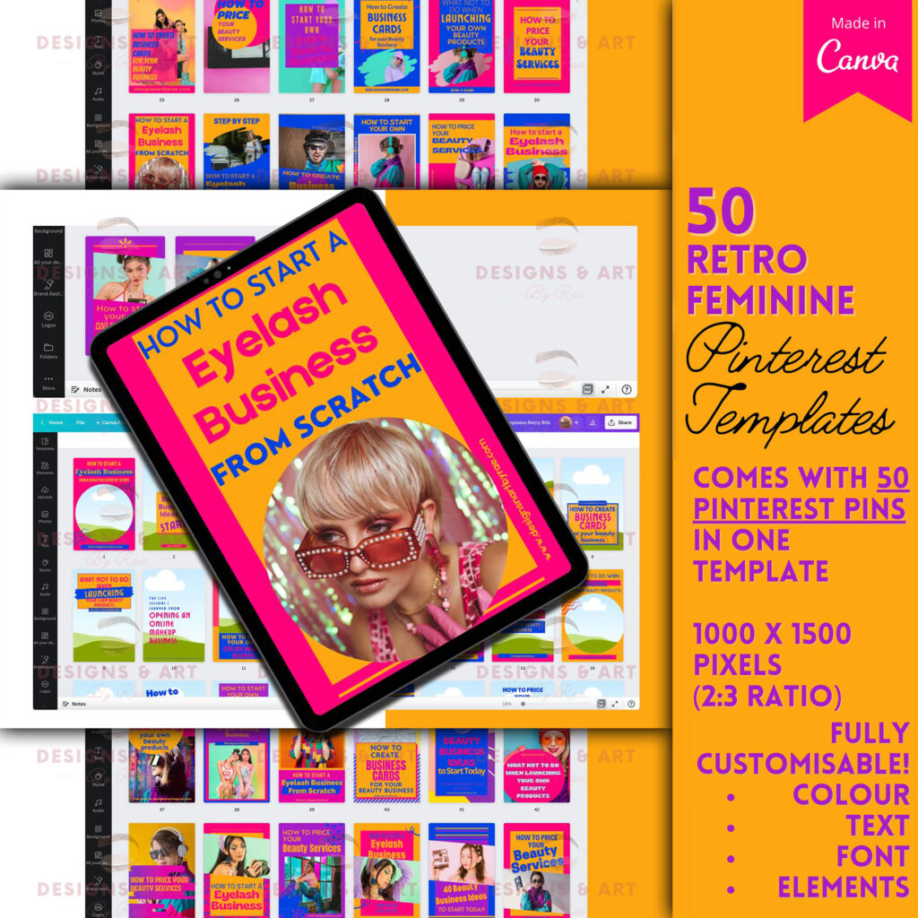 50 Retro Pinterest Templates – MasterBundles