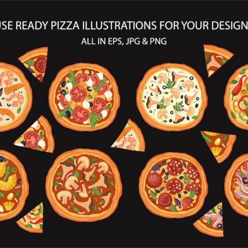 Pizza Set. Creator Ready Designs. | Master Bundles