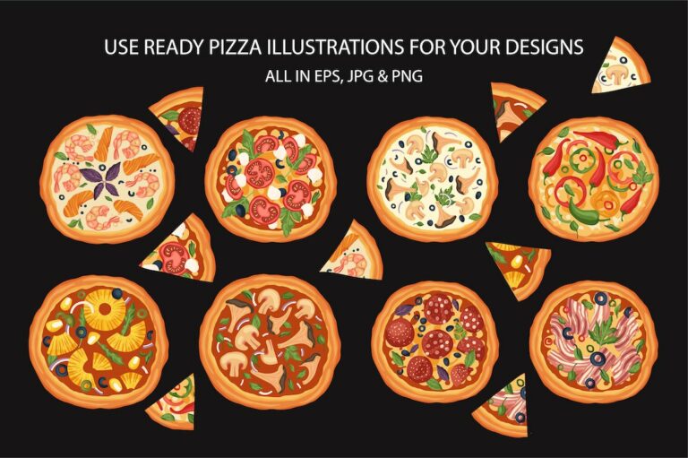 Pizza Set. Creator Ready Designs. – MasterBundles