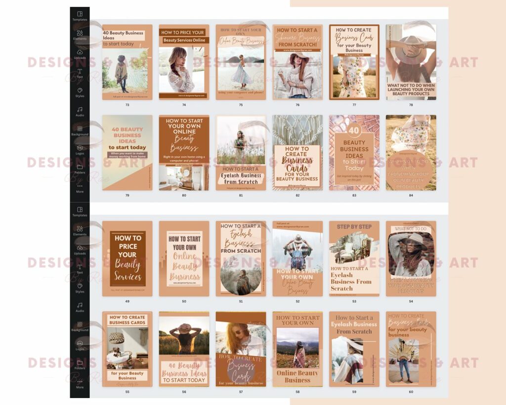 100 Neutral Boho Pinterest Templates – MasterBundles