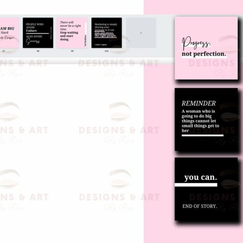 100 Pink And Black IG Post Quotes | Master Bundles