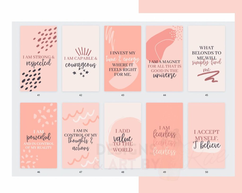 Cute Affirmations Phone Wallpaper – MasterBundles