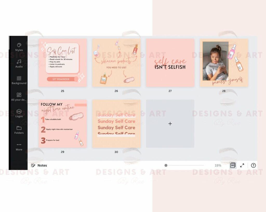 Self Care Instagram Post Templates – MasterBundles