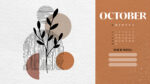Free Modern October Calendar – MasterBundles