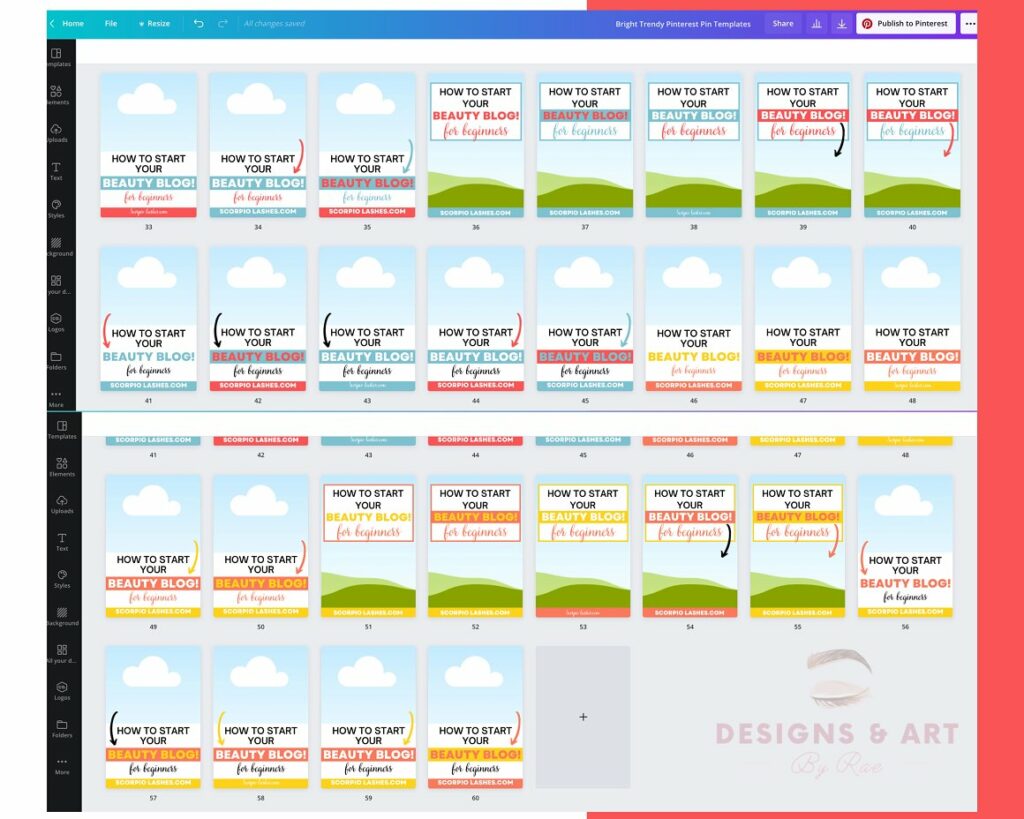 Trendy Bright Pinterest Templates – MasterBundles