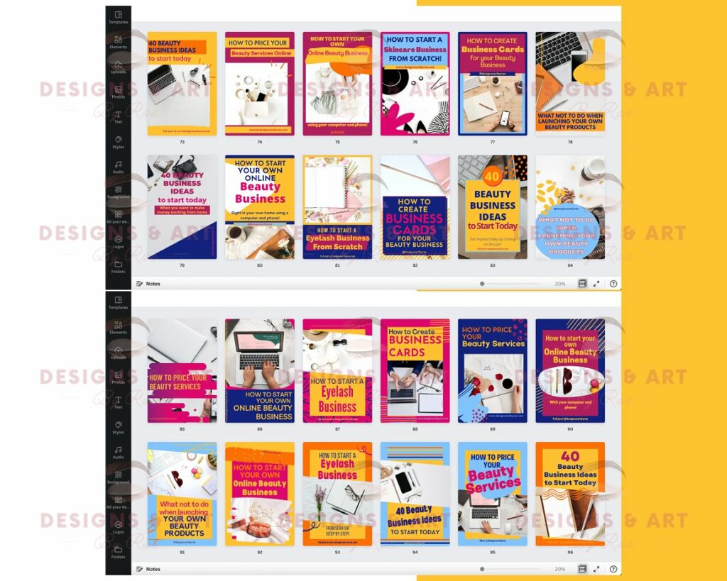 100 Abstract Pinterest Templates – MasterBundles