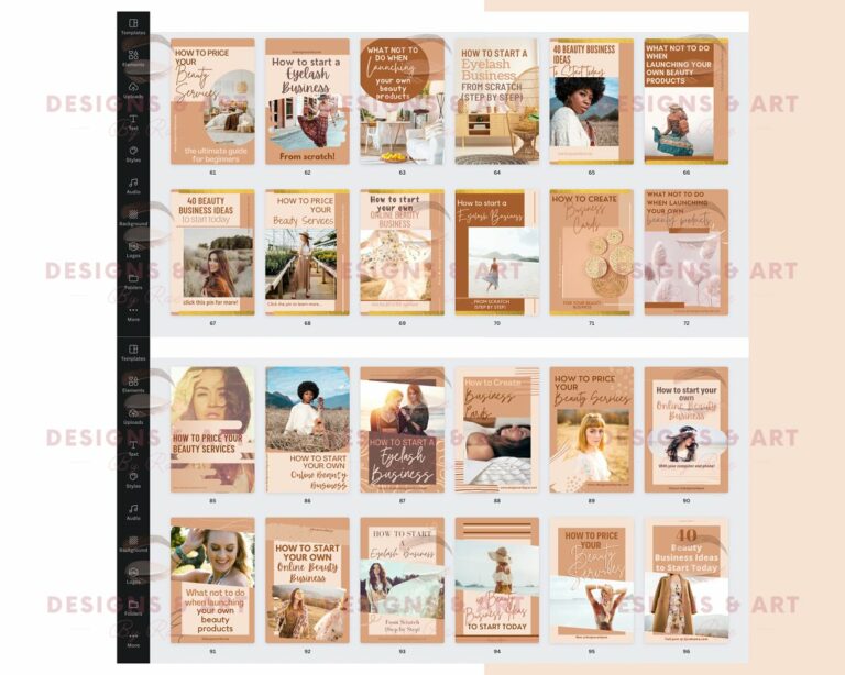 100 Neutral Boho Pinterest Templates – MasterBundles