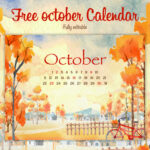 10 Free Editable October Calendars – MasterBundles