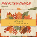 Free Leaves October Calendar – MasterBundles