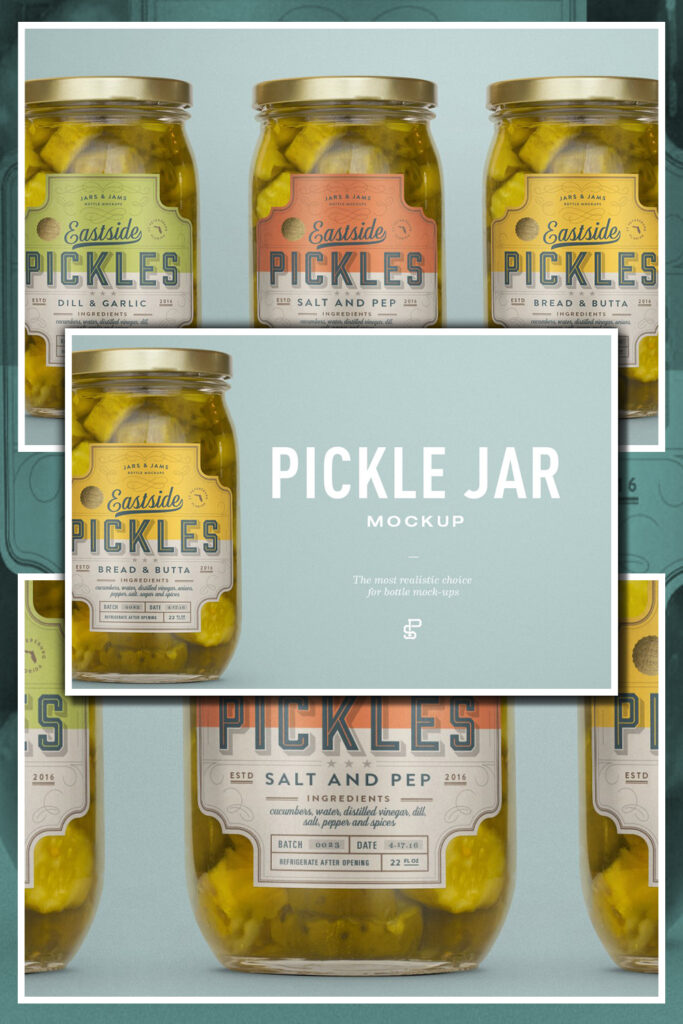 Photo-Realistic Pickle Jar Mockup – MasterBundles