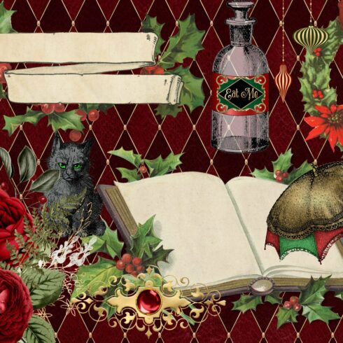 Christmas Alice In Wonderland Clipart | MasterBundles