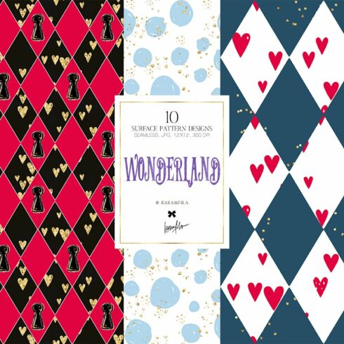 Alice In Wonderland Basic Patterns | Master Bundles