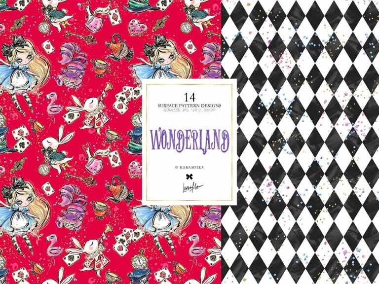 Alice In Wonderland Patterns – MasterBundles