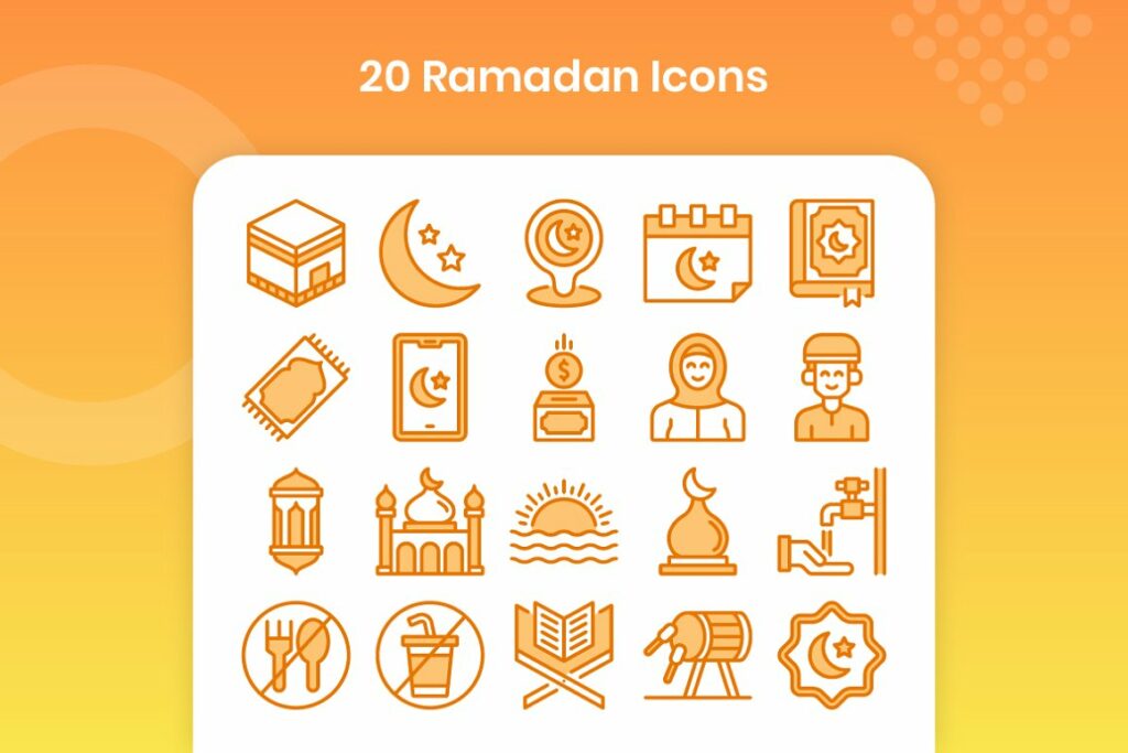 20 Ramadan - Lineal Color – MasterBundles
