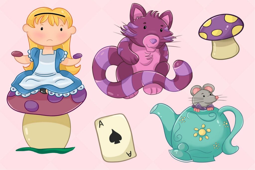 Wonderland Story Book Clip Art Set – MasterBundles
