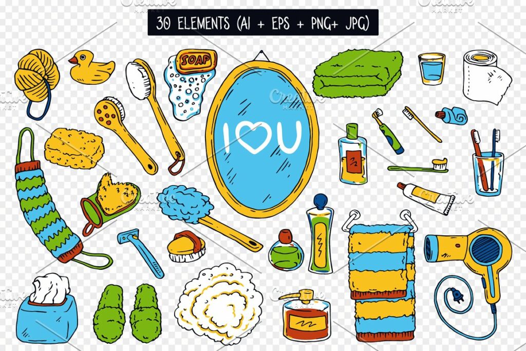 Bathroom Elements Collection – MasterBundles