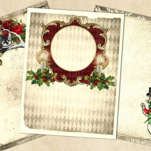 Christmas Alice In Wonderland Journal Paper | MasterBundles