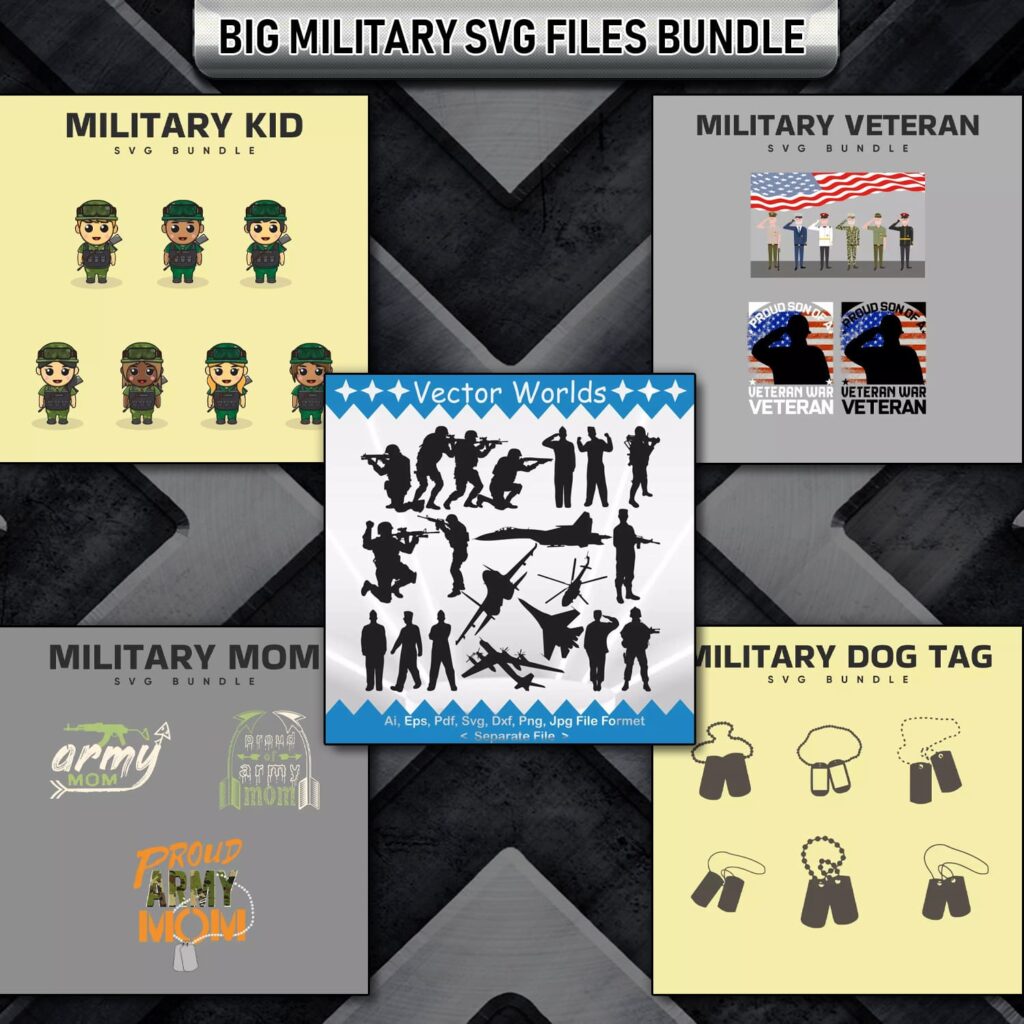 Big Military SVG Files Bundle – MasterBundles