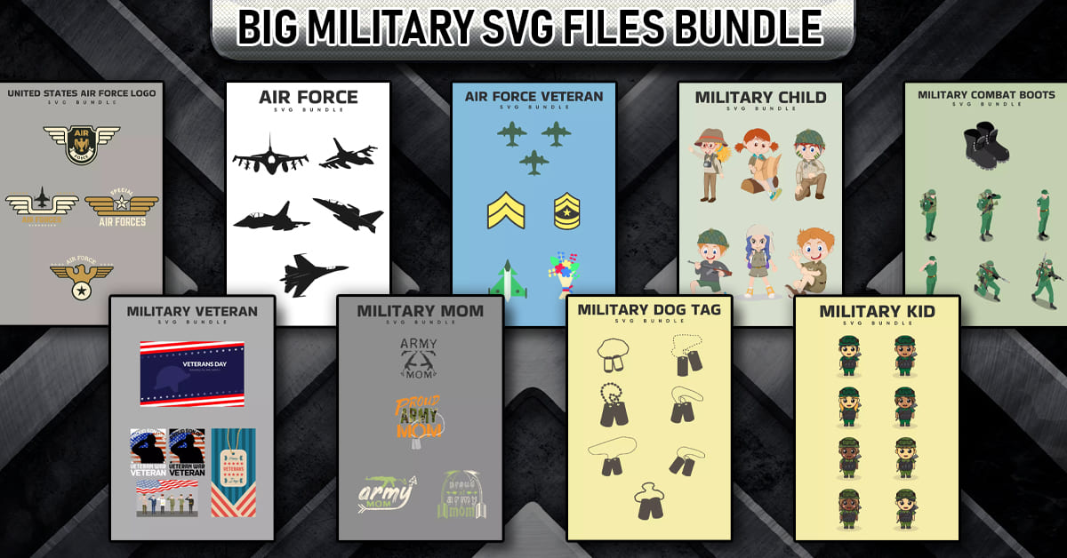 Big Military SVG Files Bundle – MasterBundles