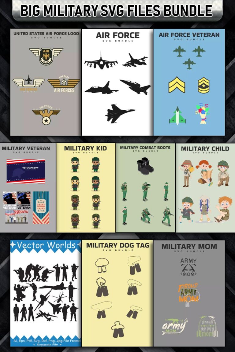 Big Military SVG Files Bundle – MasterBundles