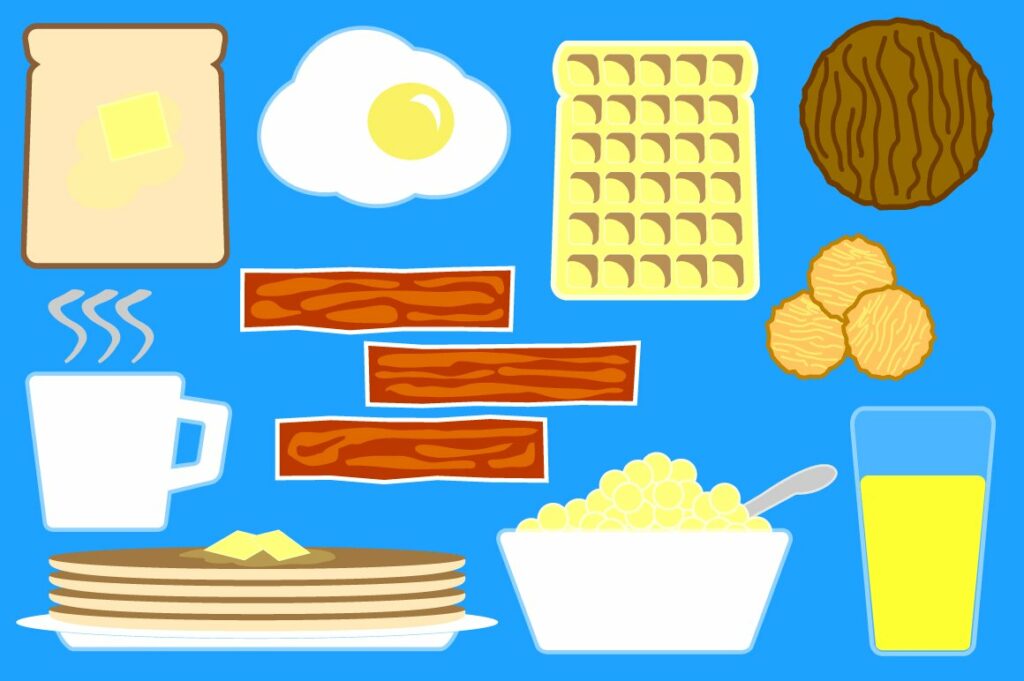 10 Breakfast Food Illustrations – MasterBundles