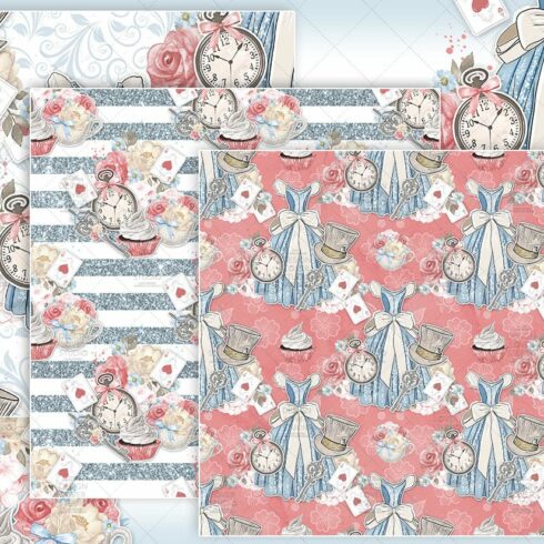 Alice In Wonderland Digital Paper | Master Bundles