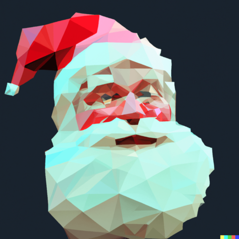 20 Christmas Santa Polygon T-shirt Designs – MasterBundles
