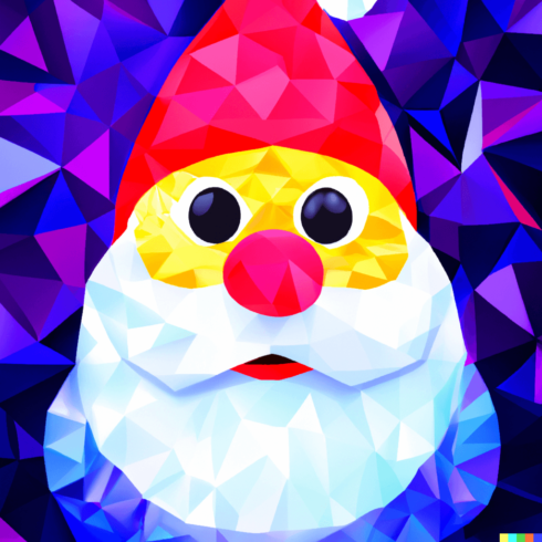 20 Christmas Santa Polygon T-shirt Designs – MasterBundles