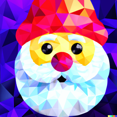 20 Christmas Santa Polygon T-shirt Designs – MasterBundles