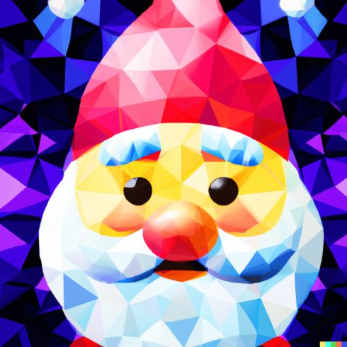 20 Christmas Santa Polygon T-shirt Designs – MasterBundles
