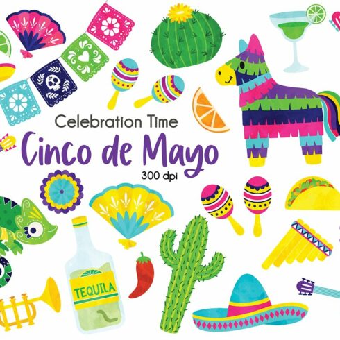 Cinco De Mayo Clipart Fiesta | Master Bundles