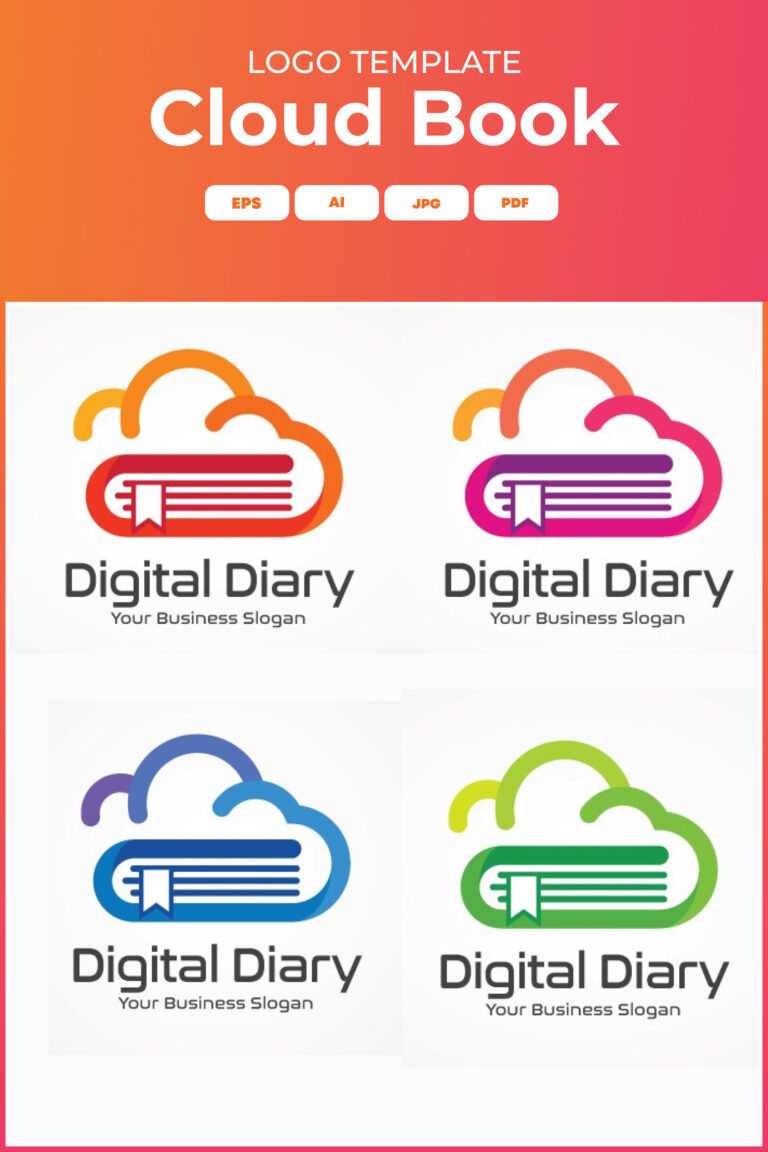 Cloud Book Logo Template – MasterBundles