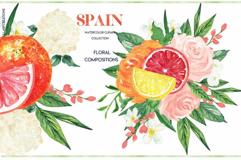 Spain. Tiles Watercolor Clipart – MasterBundles