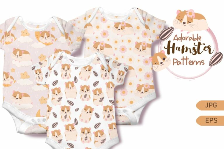 Little Hamster Seamless Patterns – MasterBundles