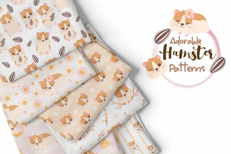 Little Hamster Seamless Patterns – MasterBundles