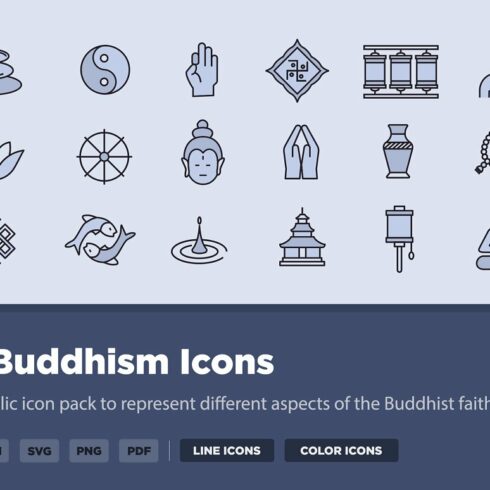 30 Buddhism Icons | Master Bundles